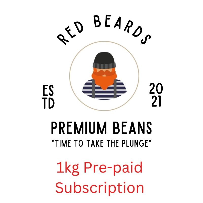 1kg Coffee Subscription - Red Beards Premium Beans (Copy)
